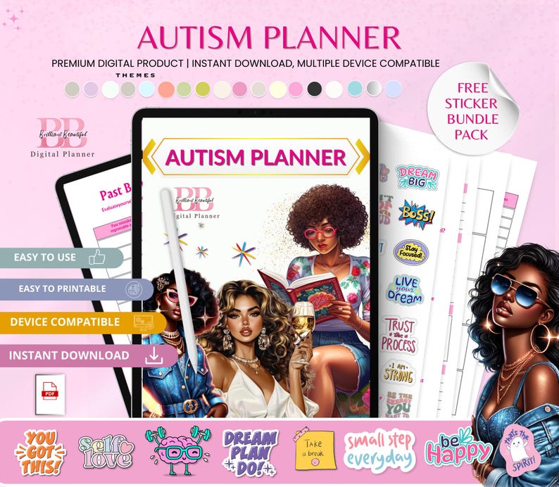 Autism Planner Printable, Visual Routine Organizer, Sensory Support ...
