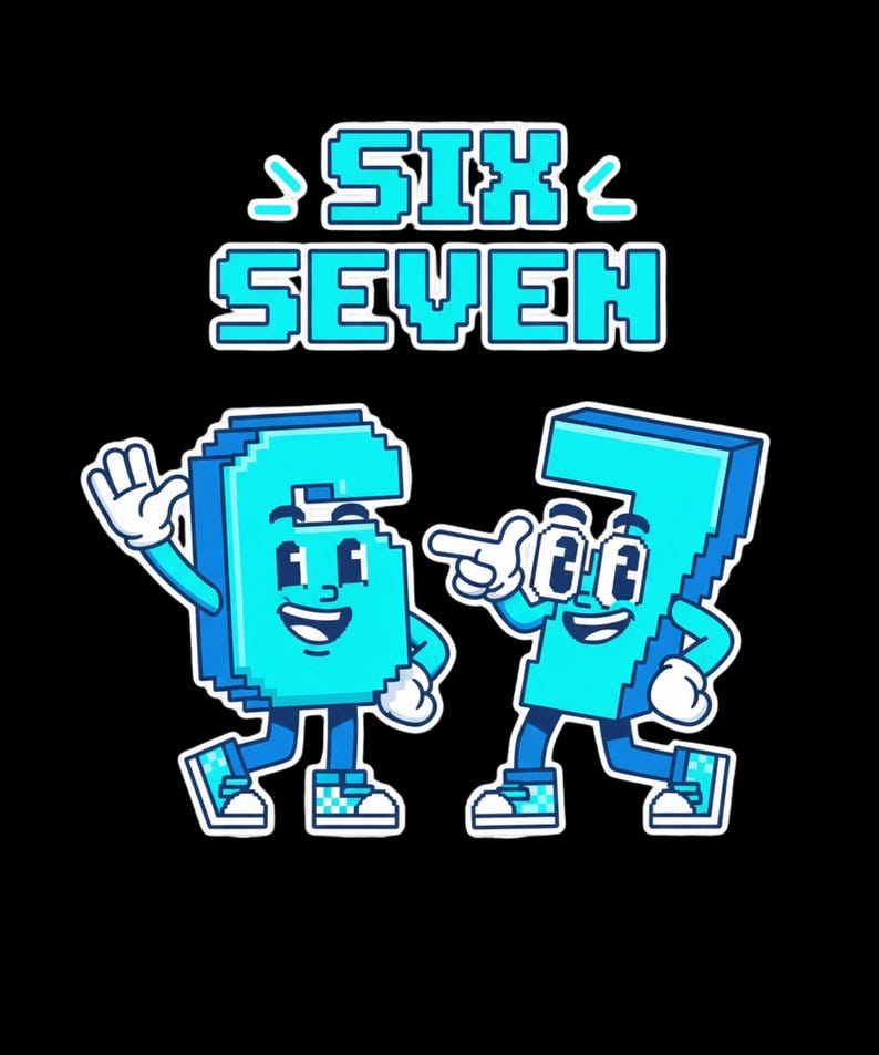 67 Brainrot Meme PNG SVG | Six Seven Italian Gaming Design | Ice Cream ...