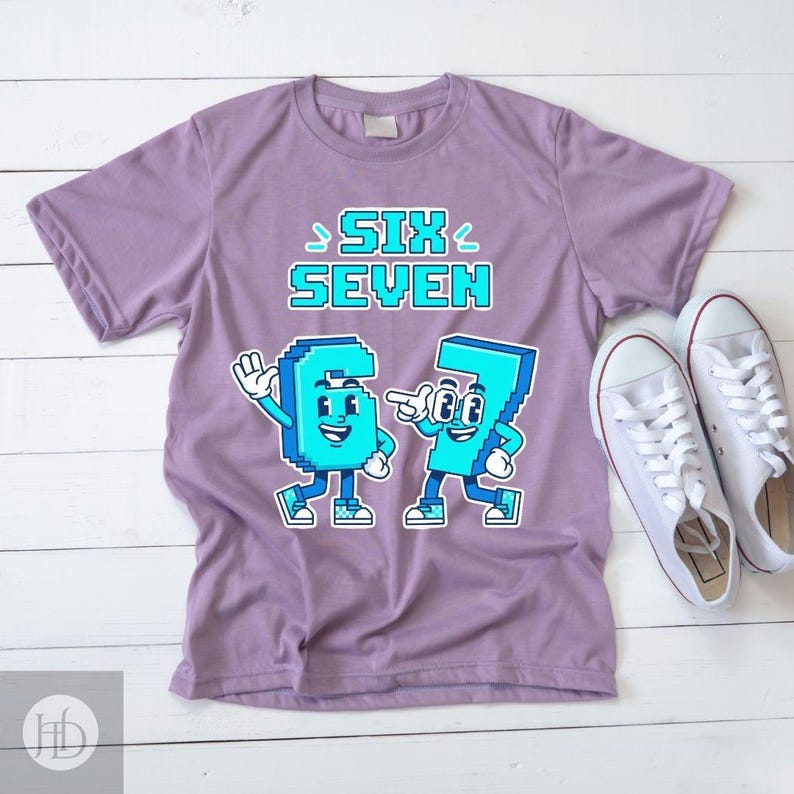 67 Brainrot Meme PNG | Six Seven Italian Gaming Design | Ice Cream Drip ...