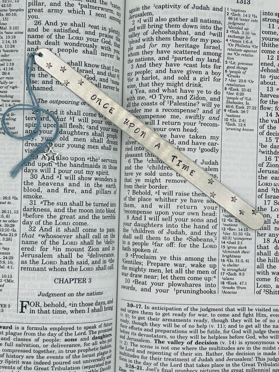 Once Upon a Time Metal Stamped Bookmark With Charm. - Etsy
