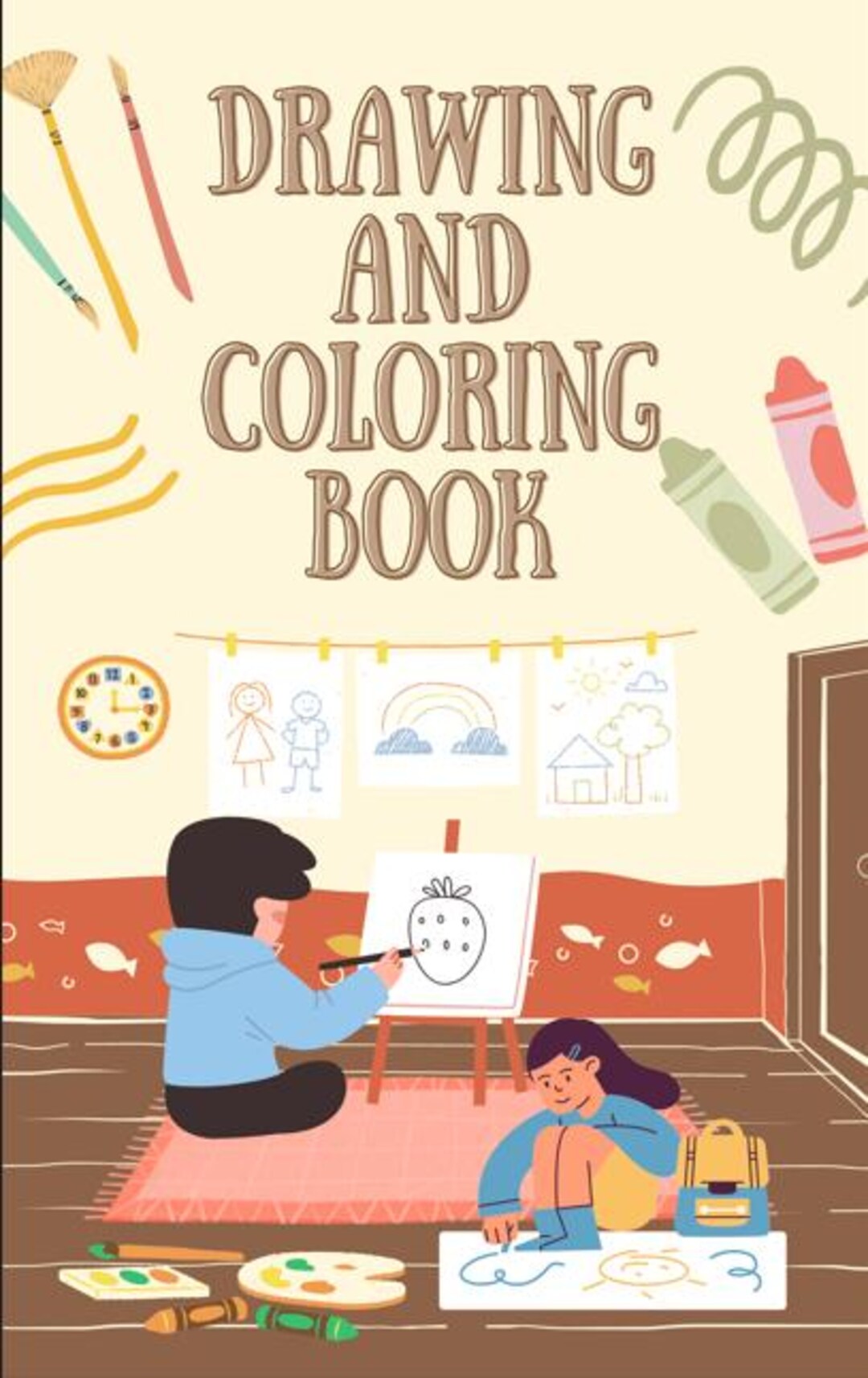 Drawing & Coloring Book - Etsy
