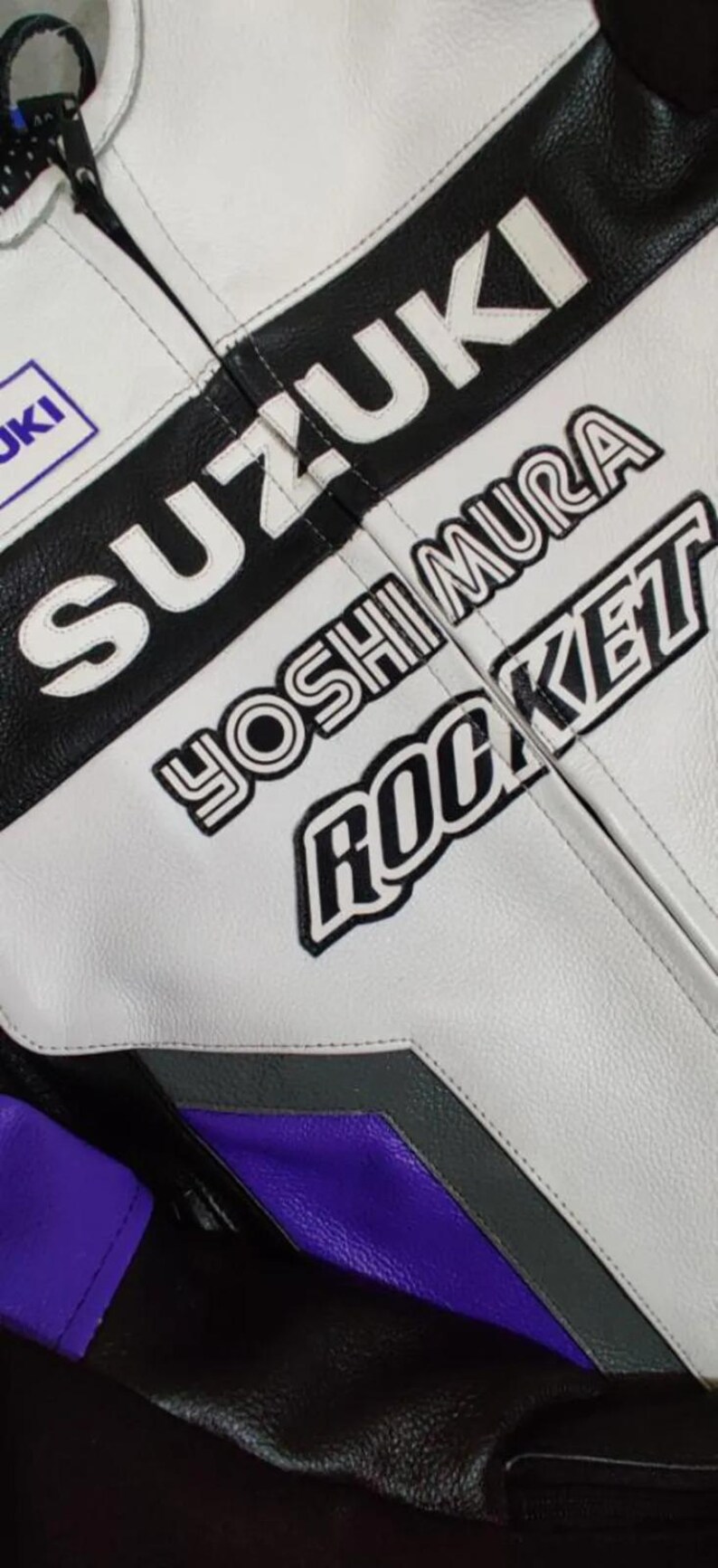 Suzuki Racing Leather Motorcycle Jacket, Yoshimura Rocket Motogp Biker ...
