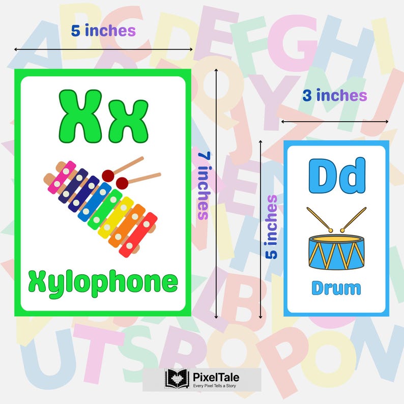 Musical Instruments Alphabet Flashcards, Printable Music ABC Cards ...