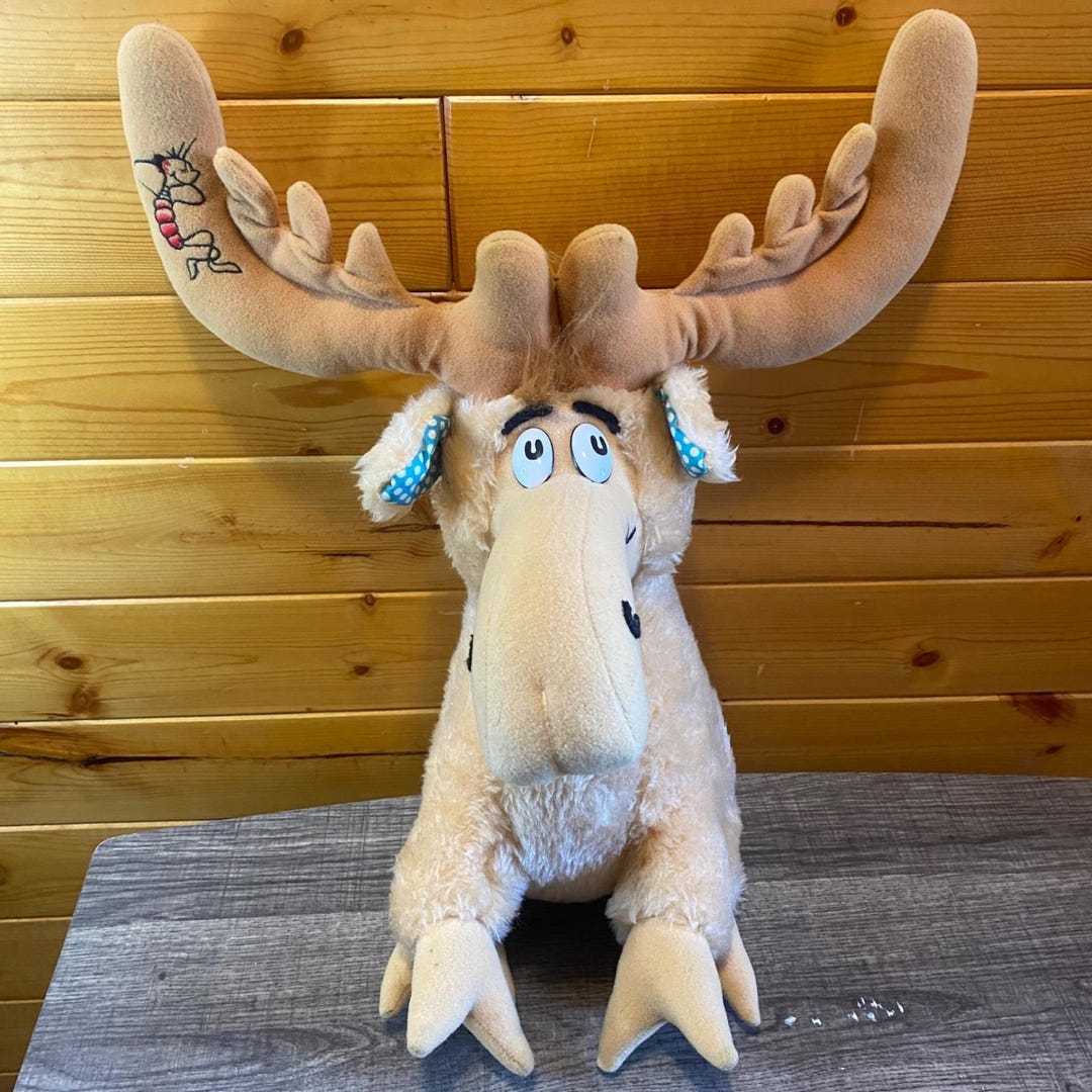 Vintage '83 Dr. Seuss THIDWICK the Big-hearted Moose Plush Coleco Ind ...