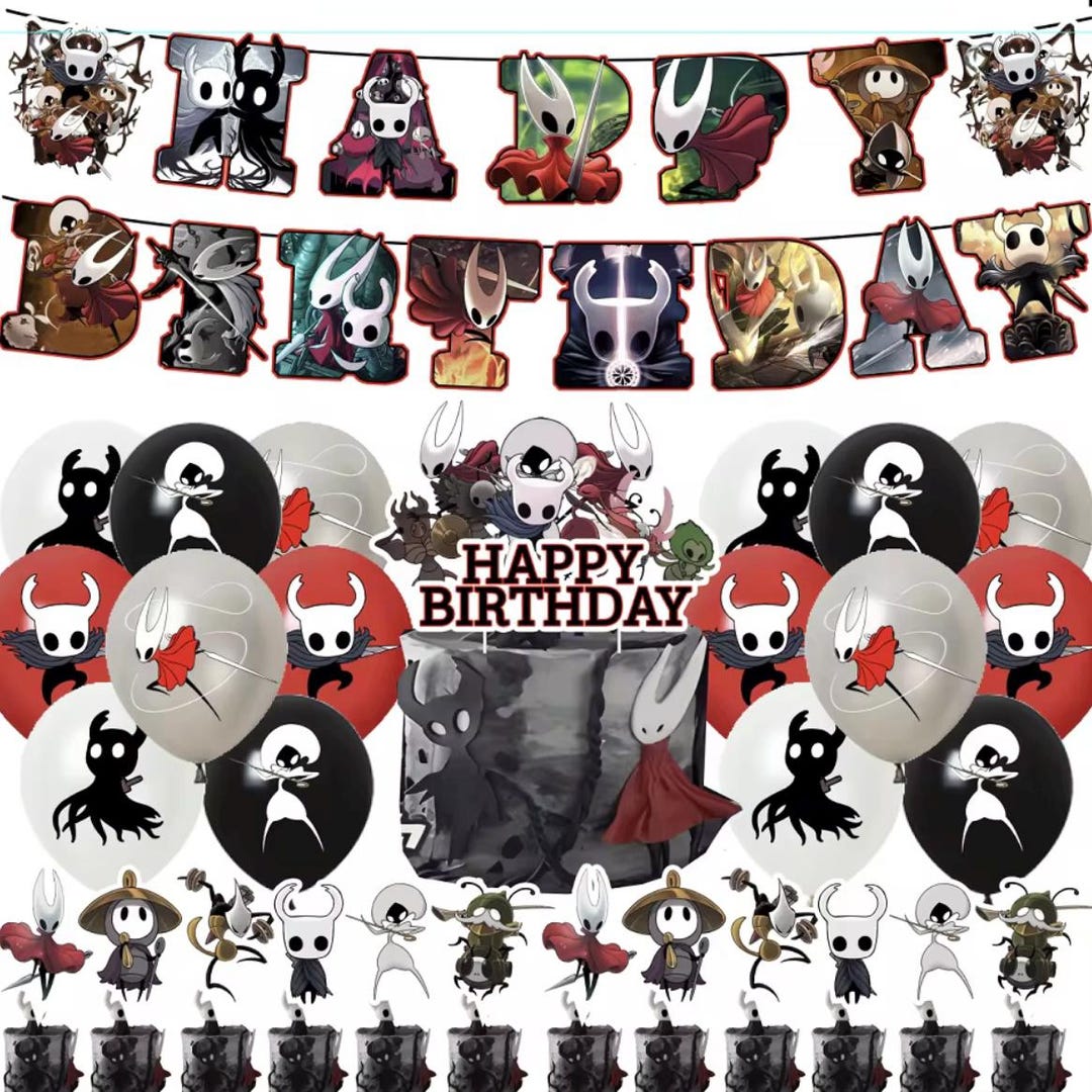 Hollow Knight Birthday Party Decor Set - Diy Foil Balloons, Banner ...