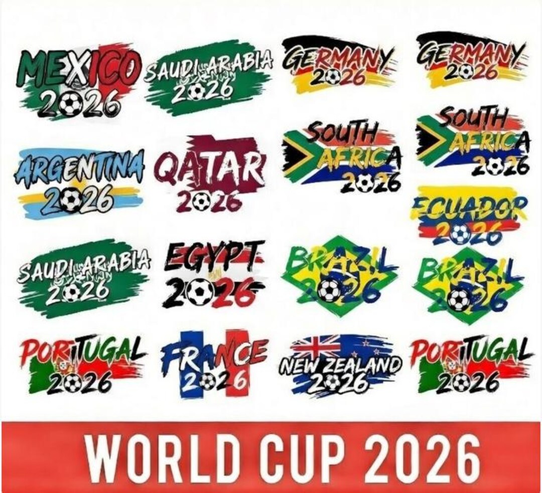 World Cup 2026 Soccer 1000+ Designs PNG Bundle Football Hype Pack FIFA ...
