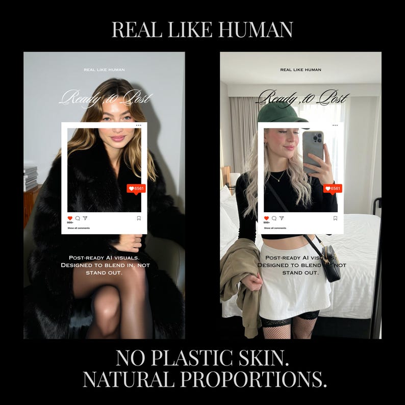 AI Model Photos for Instagram and ALL Social Media, No Photoshoot No ...