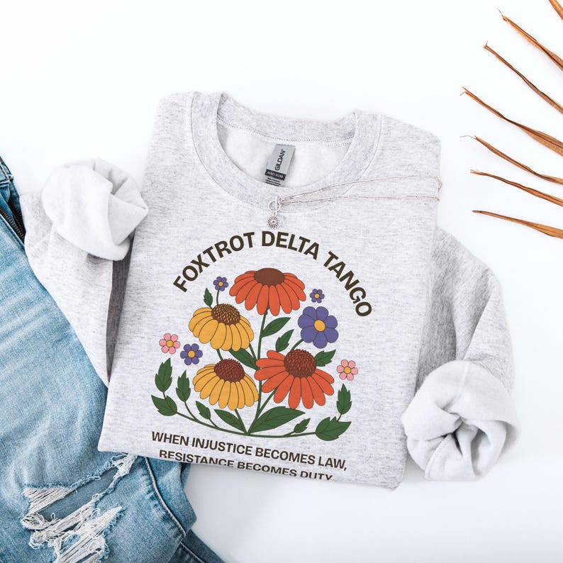 Foxtrot Delta Tango Floral Shirt, Subtle FDT Tee, Anti Trump Political ...