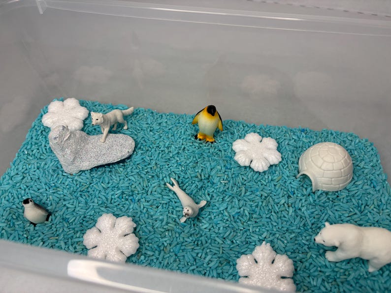 Arctic Animals- Sensory Rice Bin - Etsy