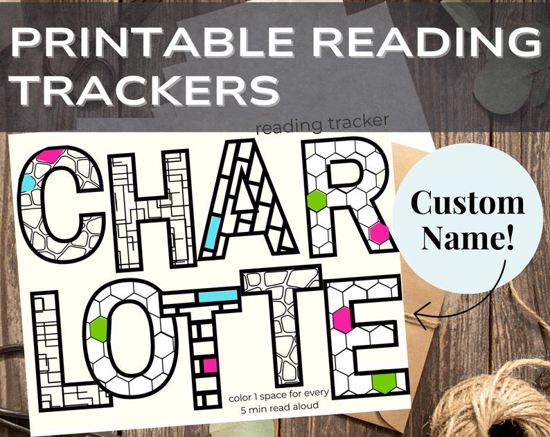 Personalized Name Reading Tracker, Homeschool Printable Read Aloud ...