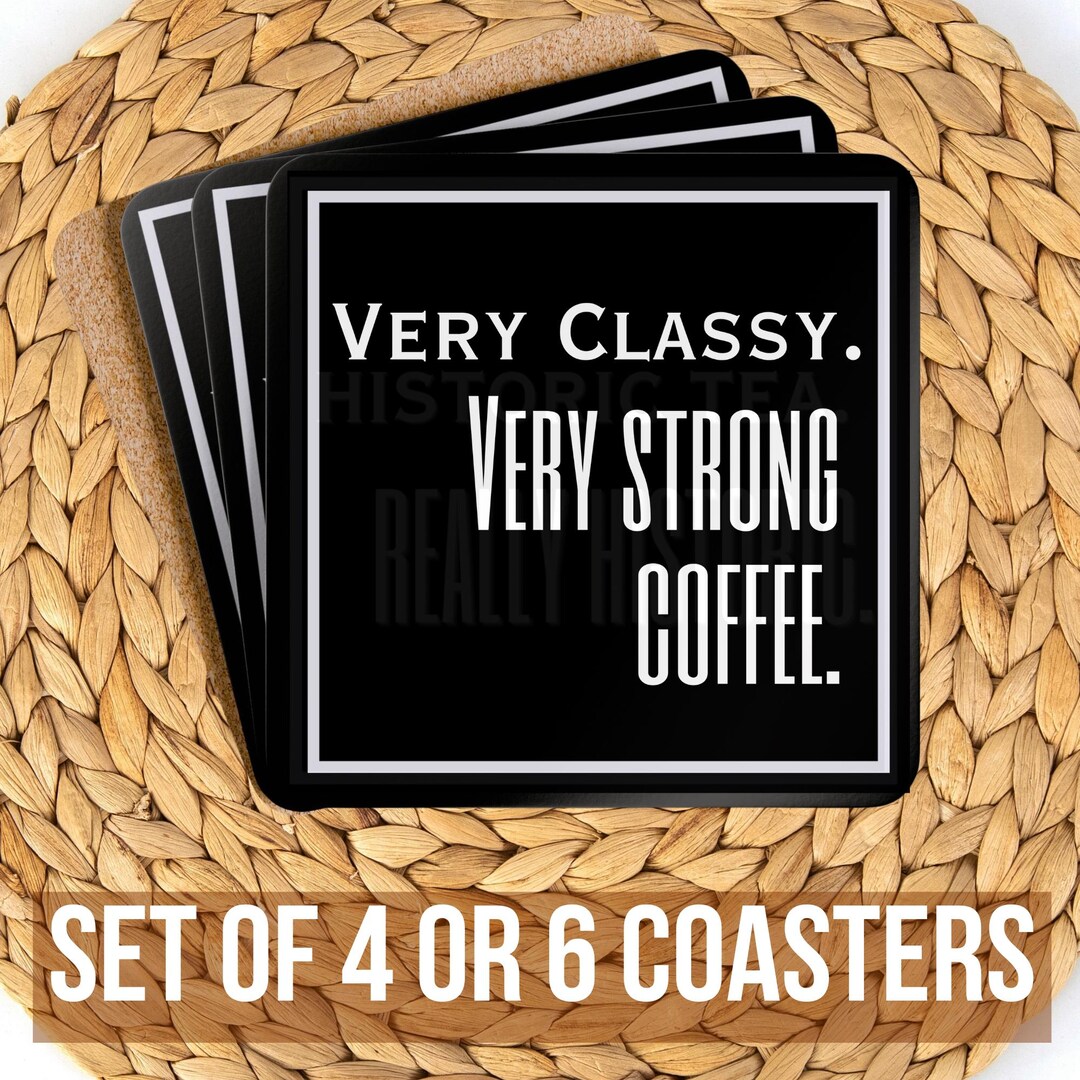 Bold Coffee Lovers Coaster Set, Funny Coaster Set, Snarky Coasters ...