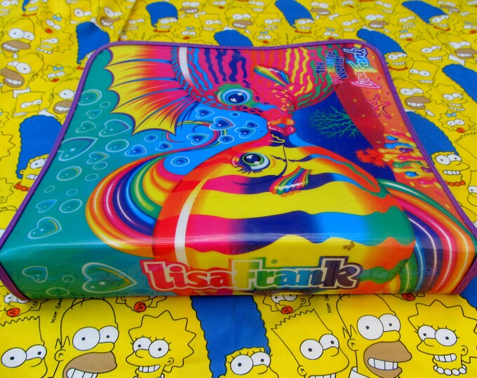 LISA FRANK Neon Fish Abstract Trapper Keeper Binder - Etsy