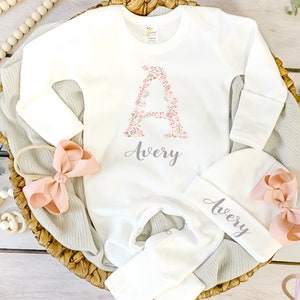 Baby Girl Coming Home Outfit Baby Girl Clothes Personalized Baby Girl Gift Newborn Girl Coming ...