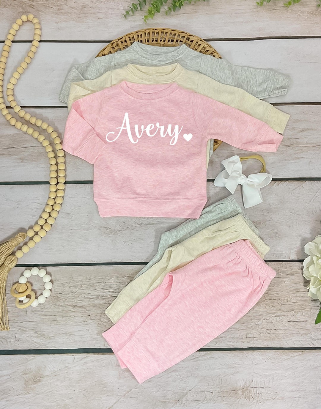 Custom Baby Girl Jogger Set Personalized Baby Coming Home Outfit for ...