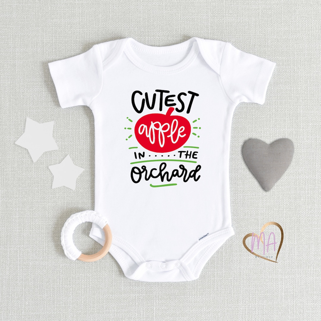 Cutest Apple Onesie® Apple Baby Onesie® Fall Onesie® Baby Clothes Baby ...