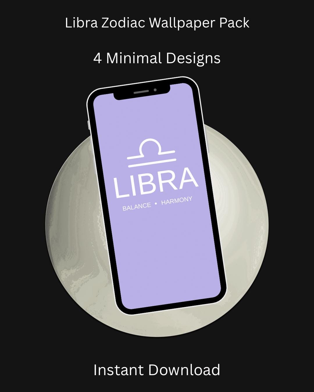 Libra Phone Wallpaper | Minimal Zodiac Designs (digital Download) - Etsy