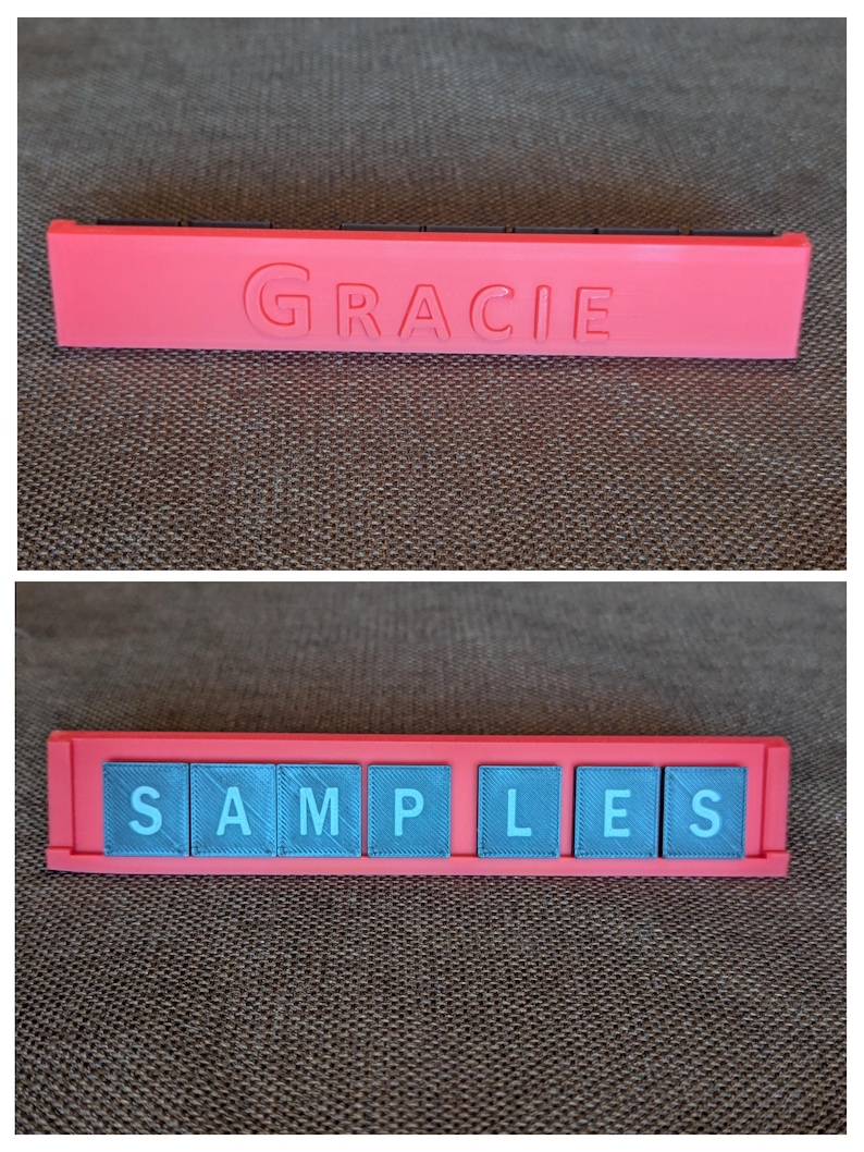 Personalized Scrabble Tile Holder, Scrabble Letter Rack - Etsy