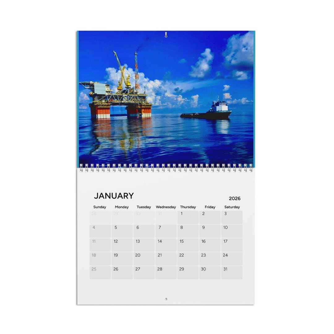 Salty Sailor 2026 Wall Calendar | Nautical Oil Rig Ship Photography ...