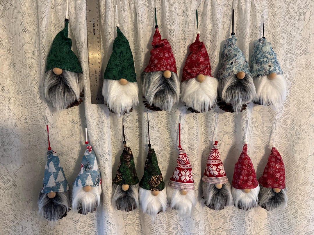 Large Gnome Ornaments - Etsy