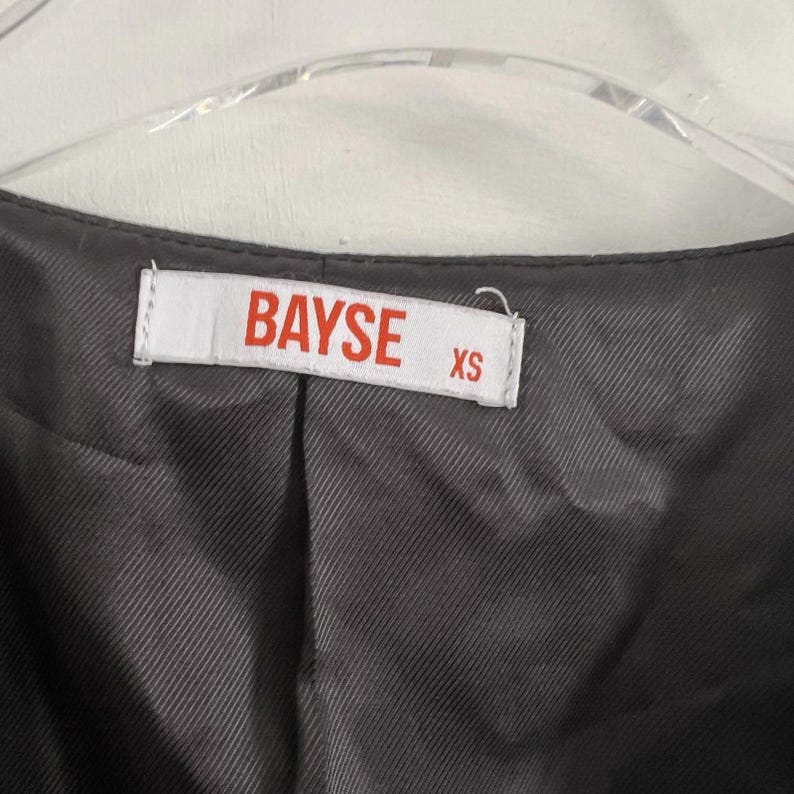 BAYSE Black Pinstripe Suit Vest Women's XS Tailored Waistcoat Dark ...