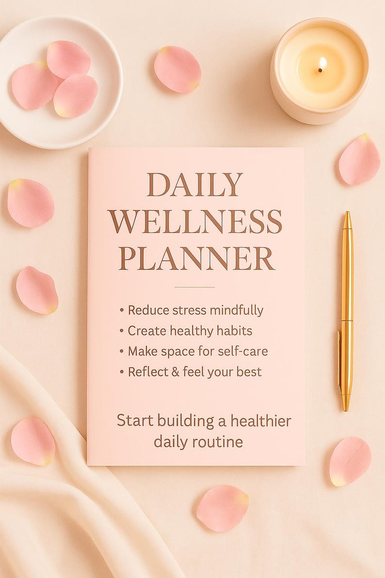Daily Wellness Planner Self Care Journal Wellness Tracker Printable ...