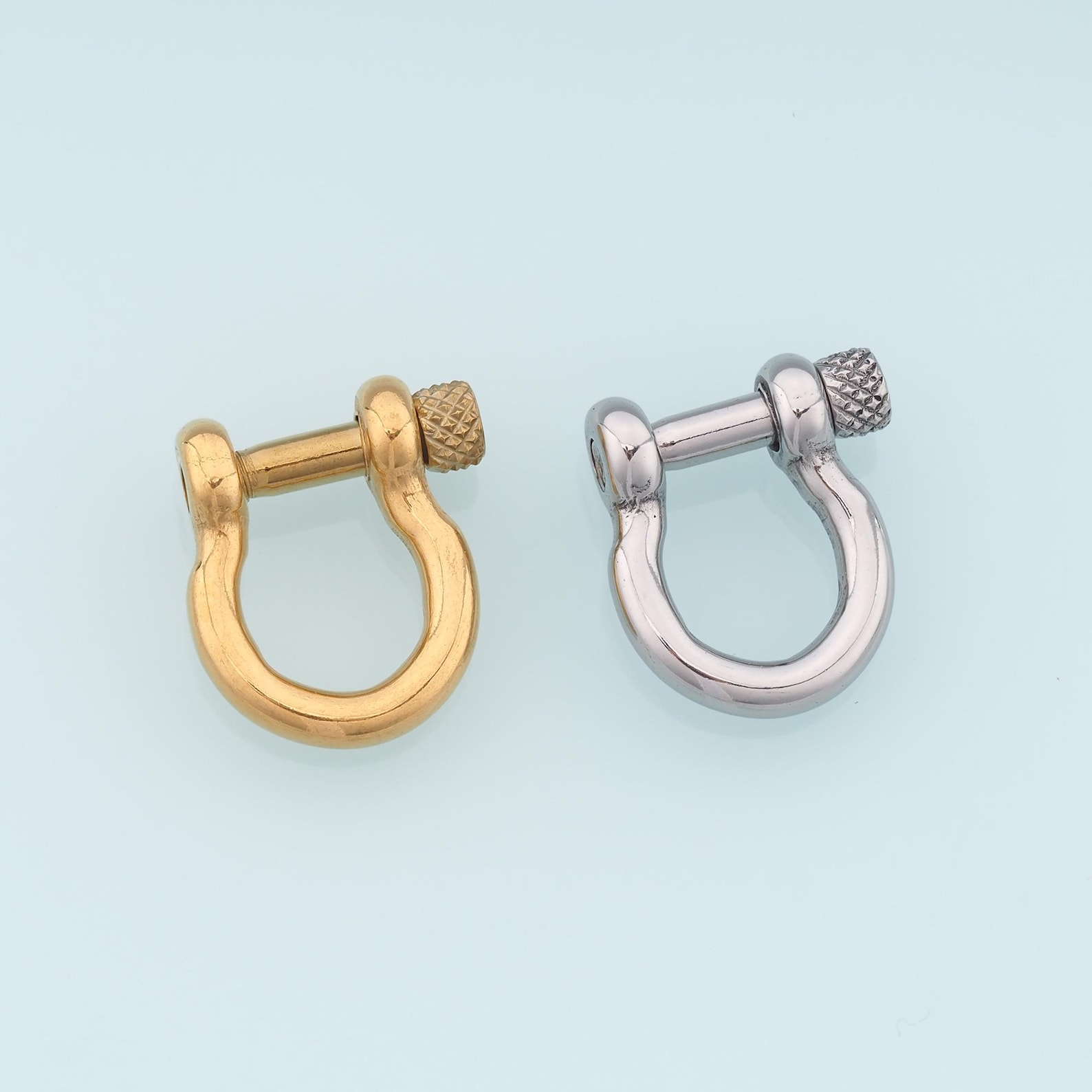 18K Gold Filled Horseshoe Spring Carabiner Clasp Waterproof, Never Fade ...