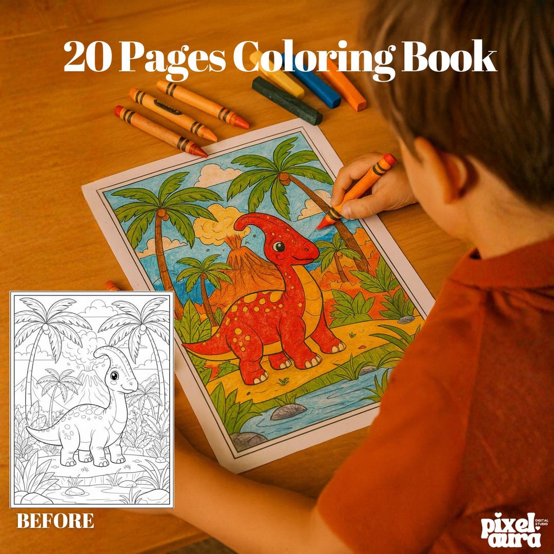 Best Selling 20 Dinosaur Coloring Pages Adult and Kid Coloring Pages ...