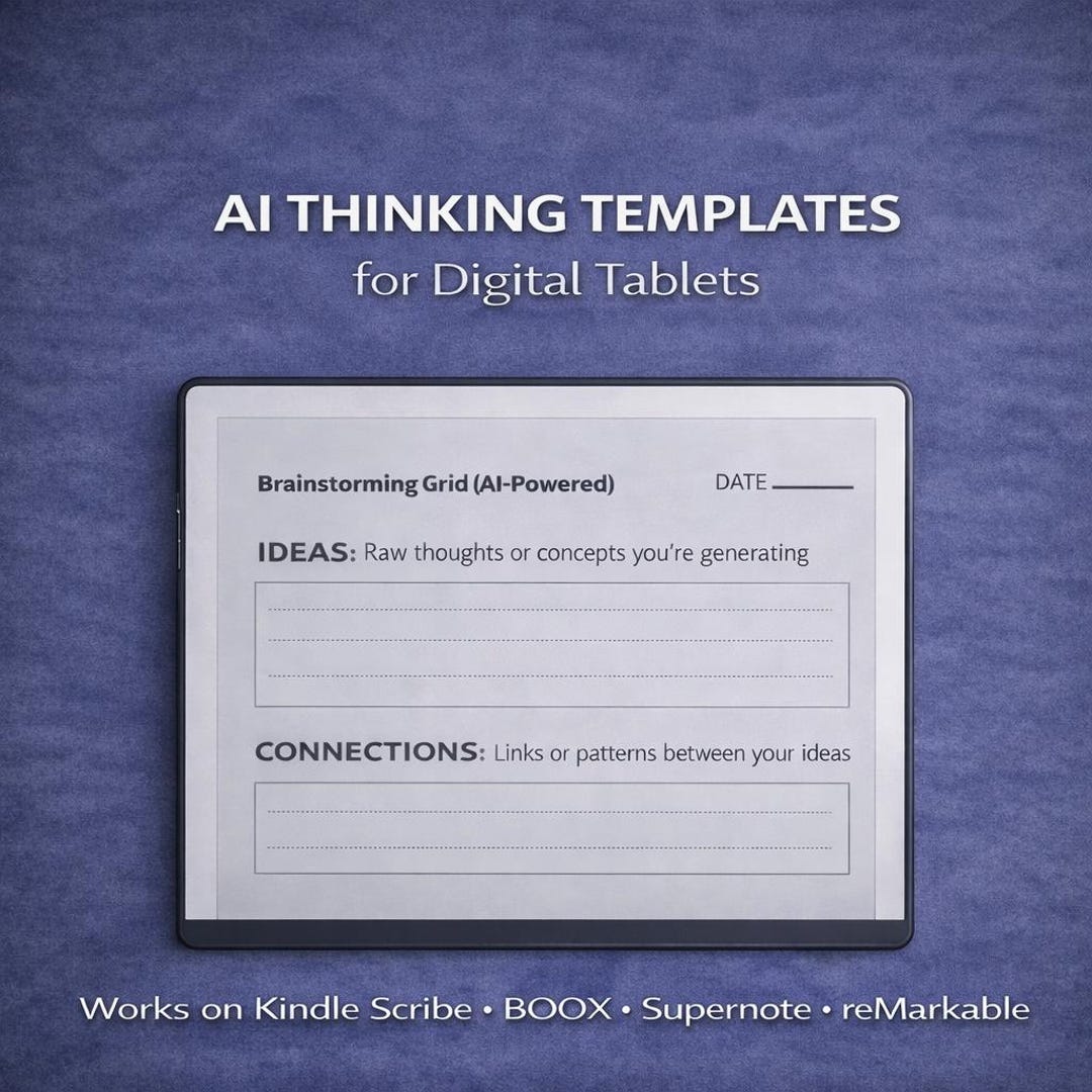 AI Thinking Templates for Digital / PDF / Tablet | Productivity ...