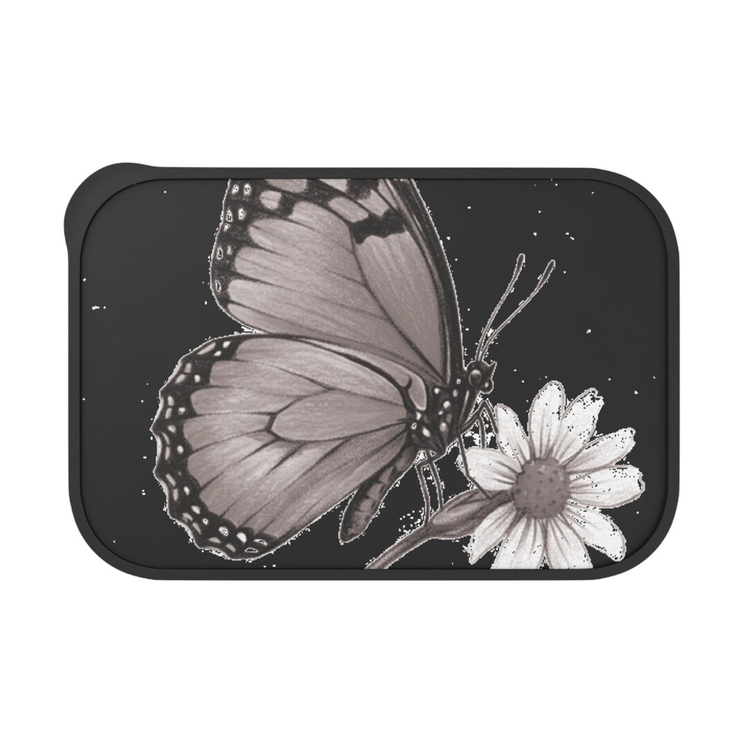 Butterfly Daisy Lunch Box, Nature Art Food Container - Etsy
