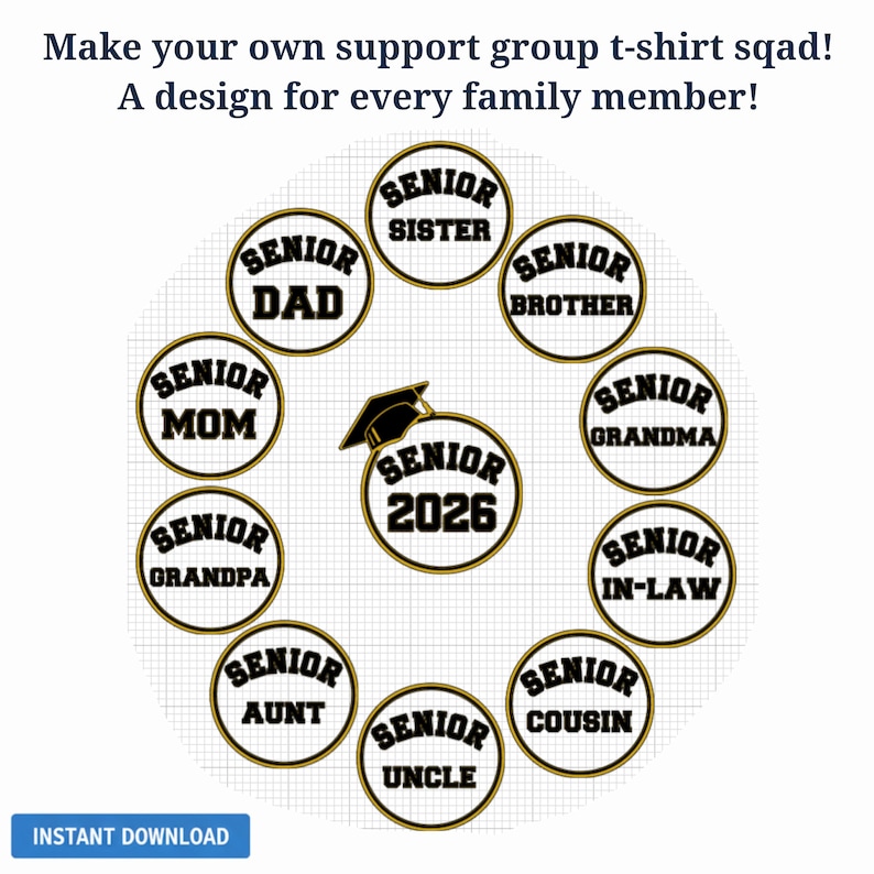 2026 Graduation SVG DXF PNG Mega Bundle 25 Clipart Designs Senior ...