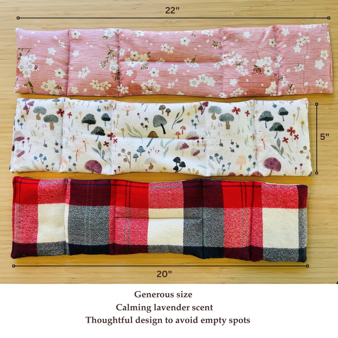 Rice & Lavender Microwavable Heating Pad for Sore Muscles, Heat Therapy ...