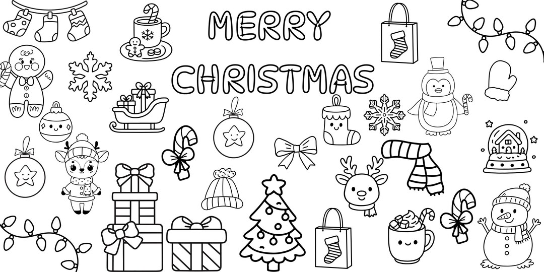 Christmas Coloring Banner - Etsy