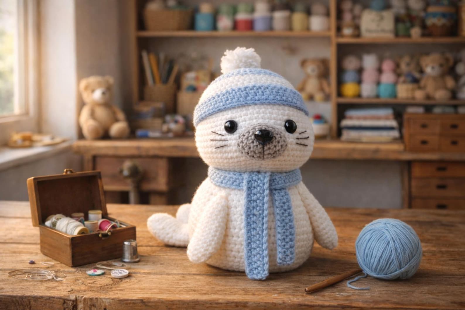 Crochet Seal Pattern PDF, Amigurumi Seal Plushie Doll, Animal Plush Toy ...