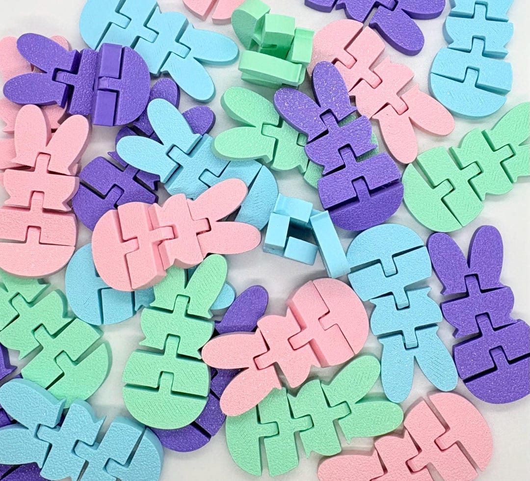 3D Printed Bunny Fidget Toys - Easter Egg Filler - Bulk Pricing ...