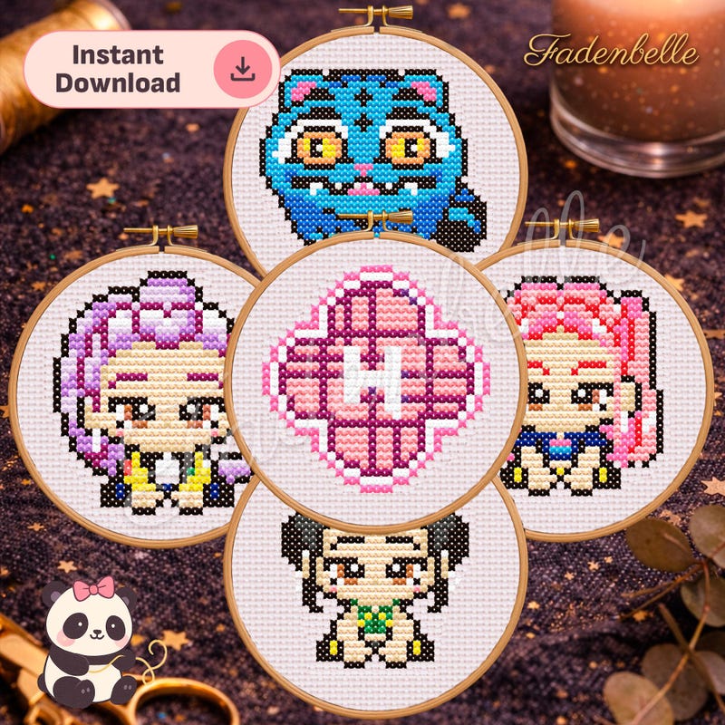 Anime Chibi Cross Stitch - Etsy