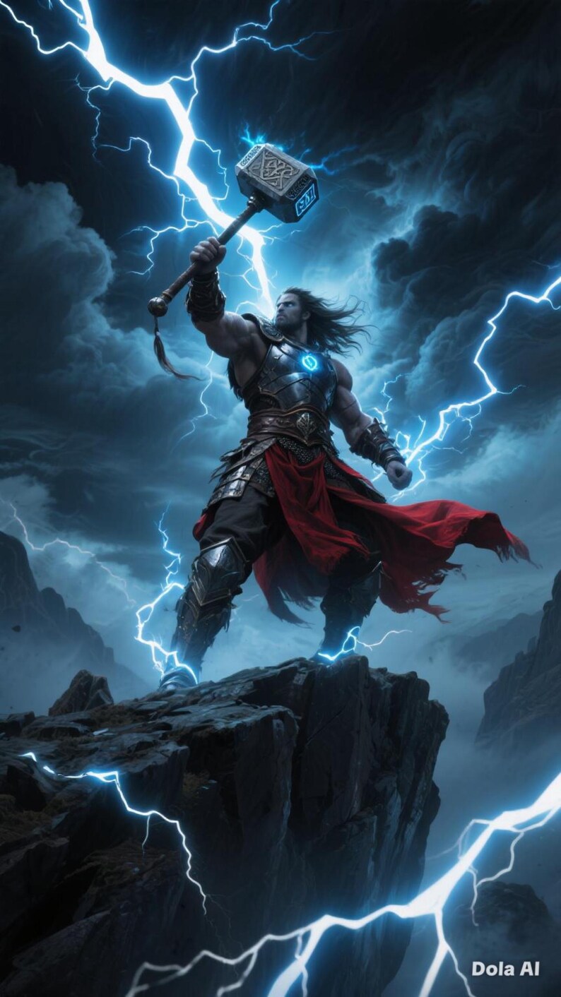 Mythic Gods Power Trio Thunder, Magic & Forge Fantasy Art Bundle - Etsy
