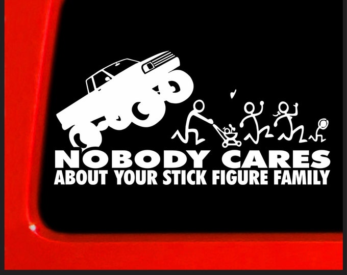 Monster Jeep Stick Family, Car Decal, Car Sticker, Laptop Decal, Auto ...