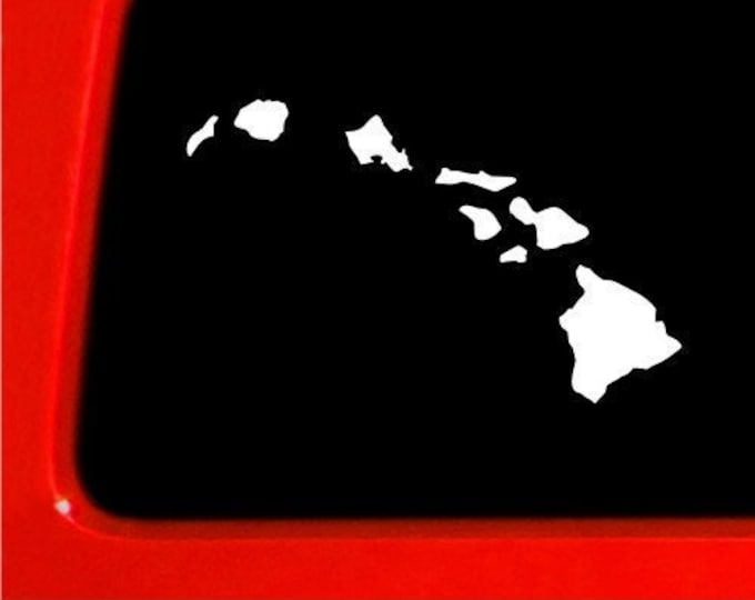 Hawaiian Islands Sticker 2.25x7 HI Life Map Decal for Cars, Trucks ...