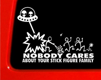 Nobody Cares About Your Sticker Figure Family Stick Figure - Etsy