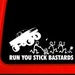 Stick Figure Family Run You Stick Bastrds Sticker Funny Vinyl Decal for ...