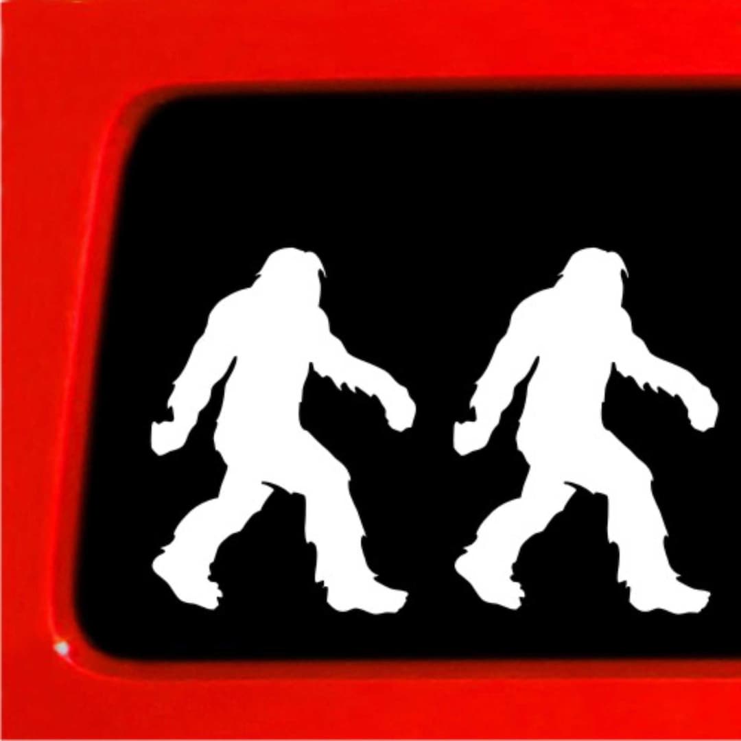 Bigfoot Sasquatch Stick Figure Family | Bumper Sticker Decal for Car ...