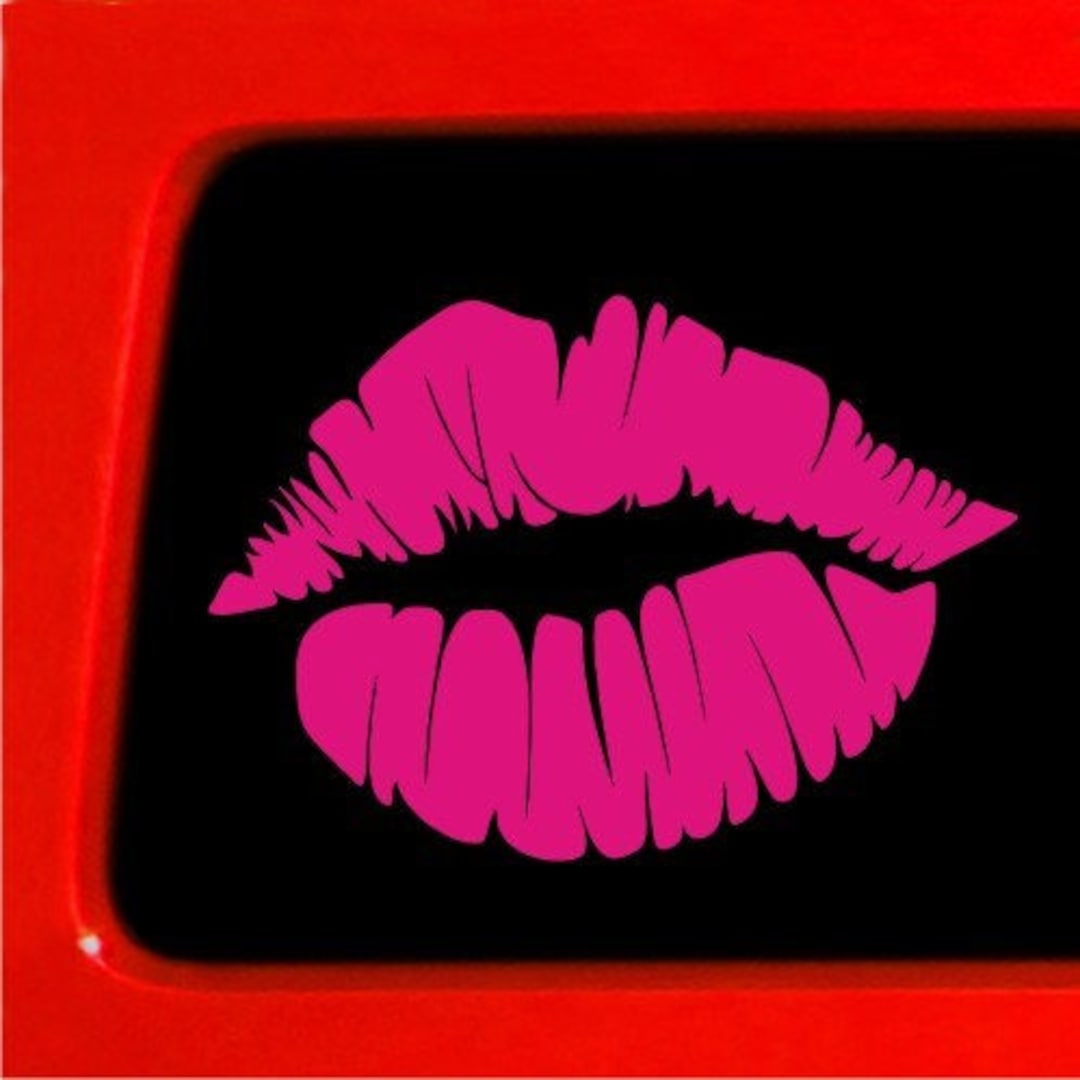 Sticker Connection Kiss Mark Lips Bumper Sticker Decal for Car, Truck ...