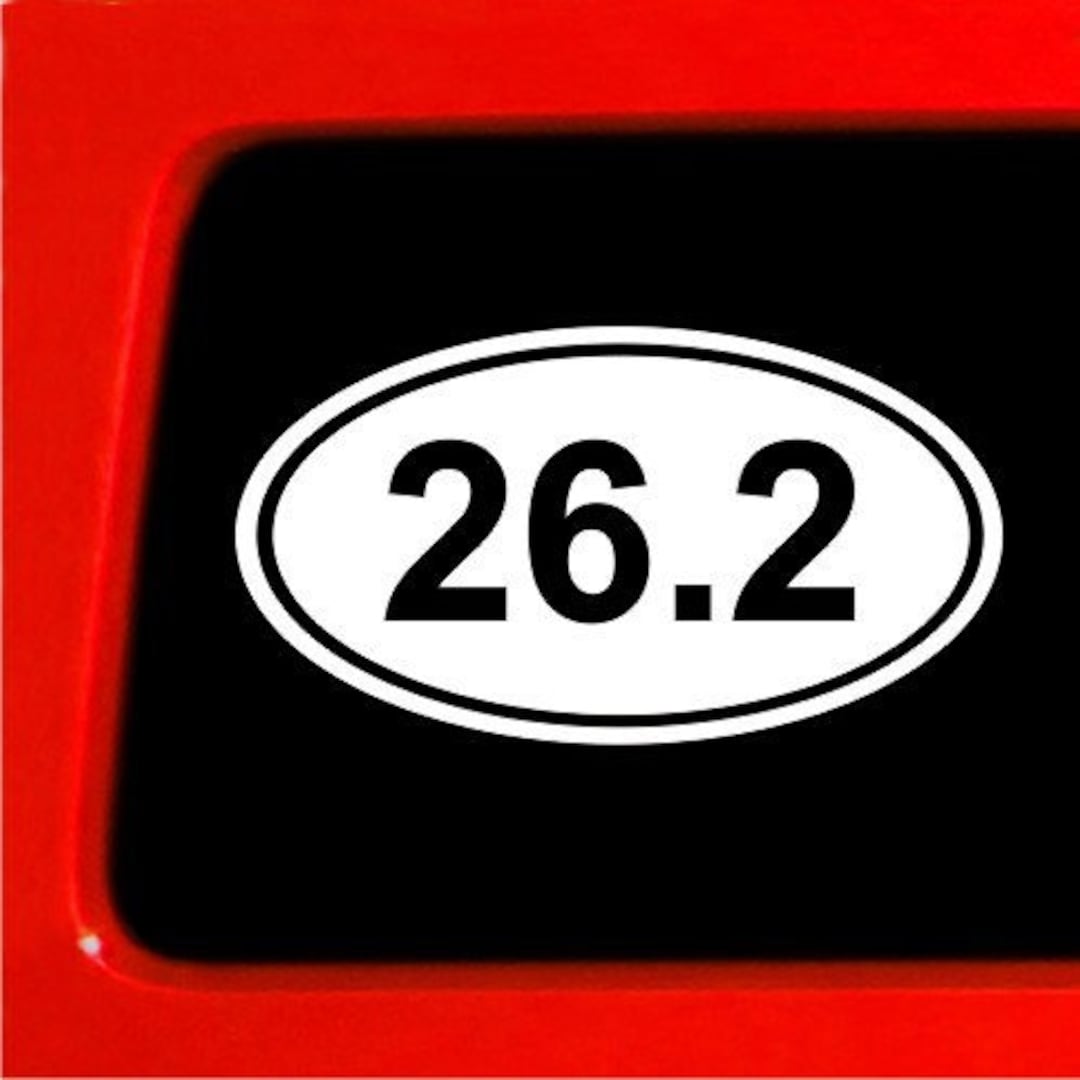 26.2 Marathon Bumper Sticker Decal for Car, Truck, Window, Laptop 5.5x3 ...