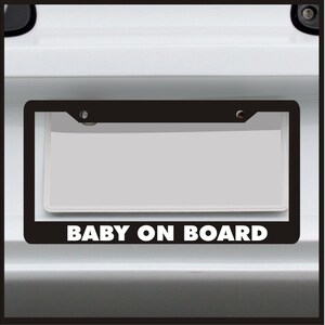 Baby on Board - License Plate Frame - Funny Custom - Etsy