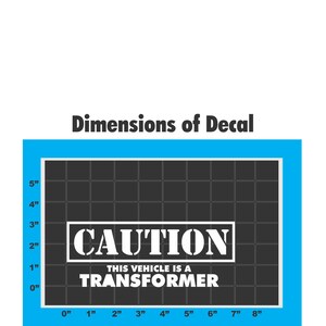 Caution This Vehicle is A Transformer Bumper Sticker Decal for Car ...