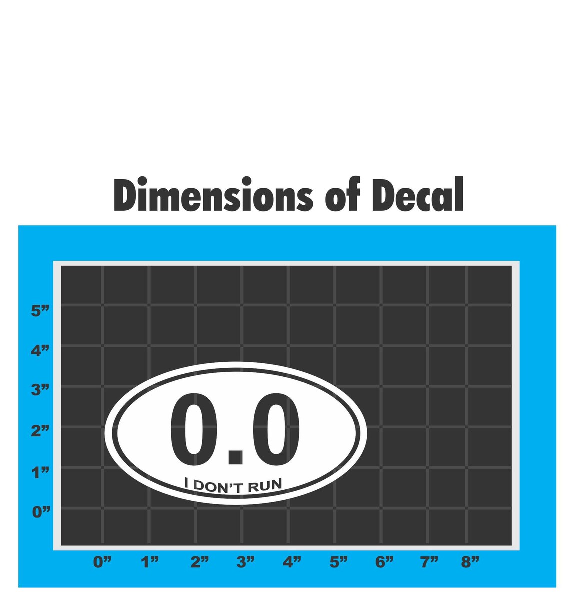 0.0 I Don't Run Marathon Sticker EURO OVAL Car Bumper Deal - Etsy