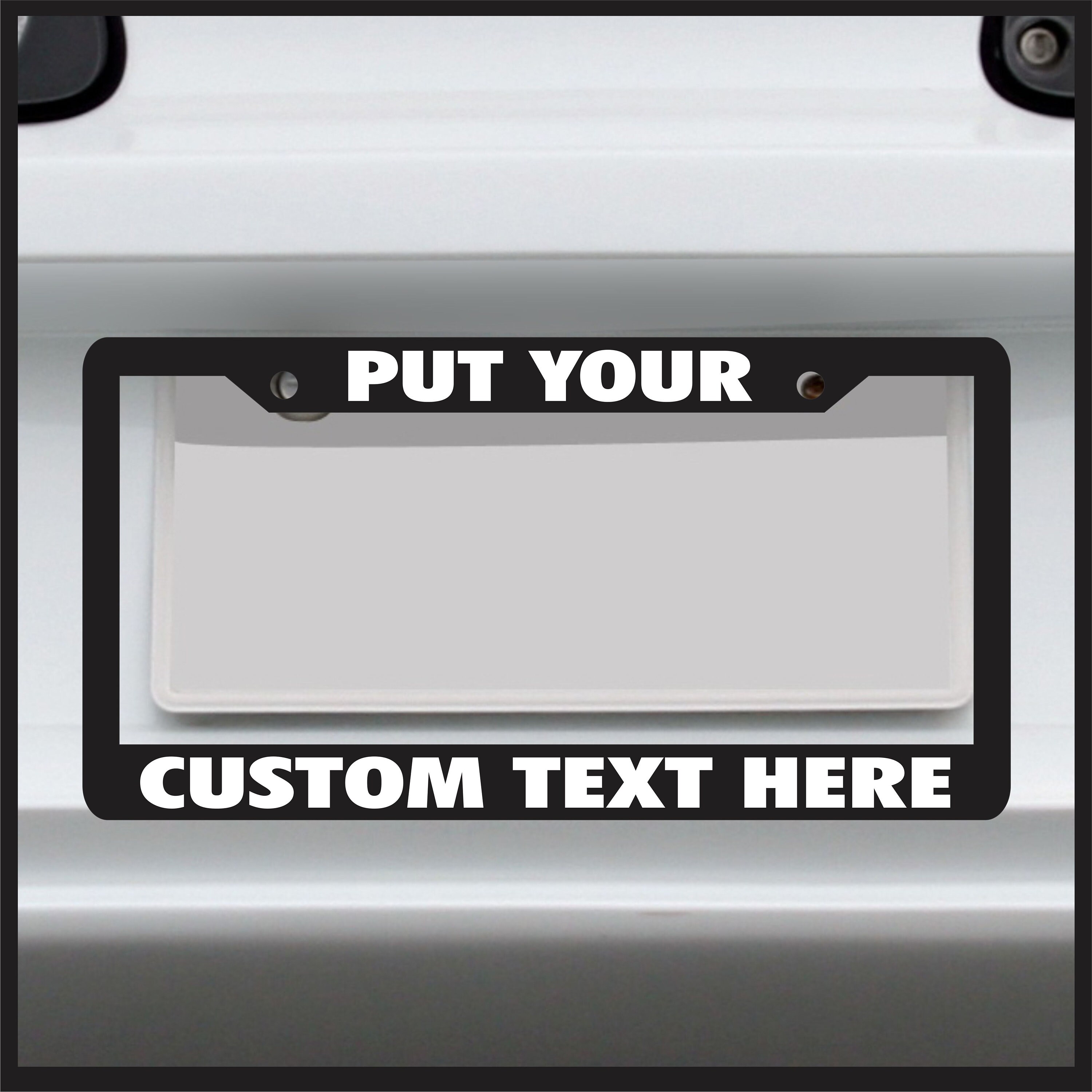 Sticker Connection Custom License Plate Frame Your Text - Etsy