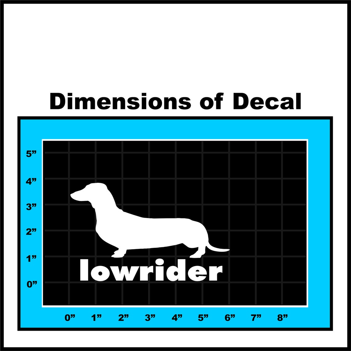 Sticker Connection | Dachshund Wiener Dog Lowrider | Bumper Sticker ...