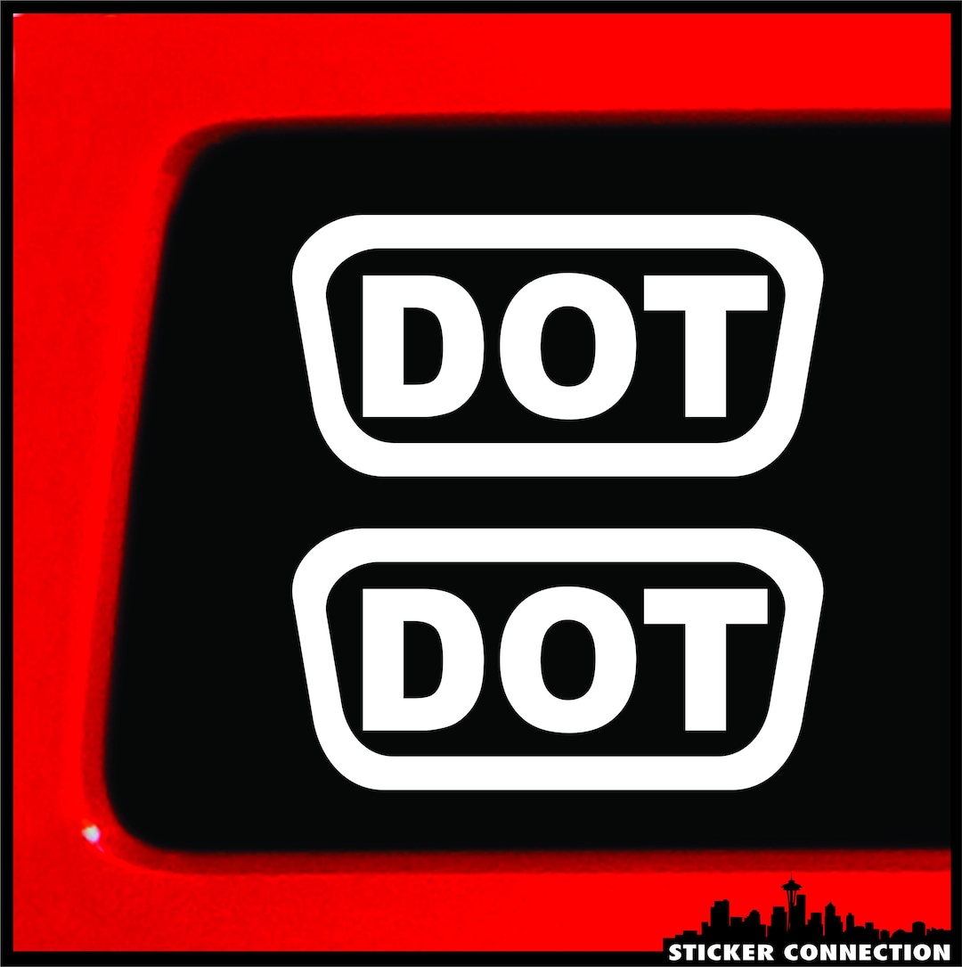 2 DOT Helmet Decals Sticker Pack Set Free Shipping Motorcycle Helmet ...