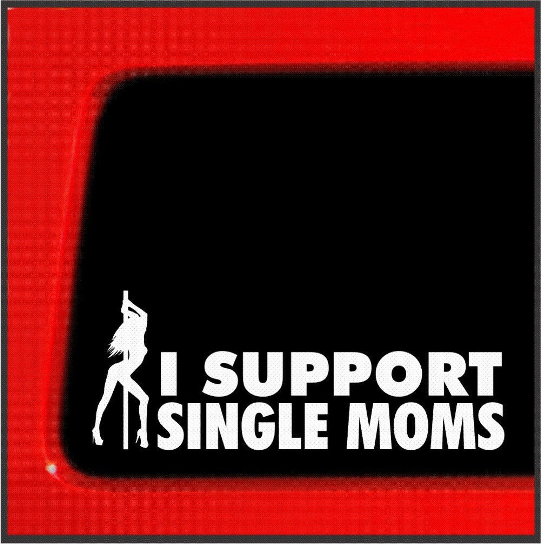 Sticker Connection | I Support Single Moms Bumper Sticker Decal for Car ...